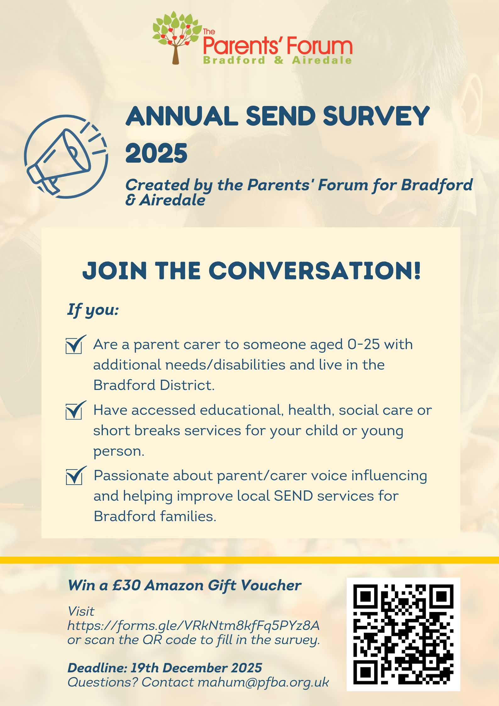 Complete our Annual SEND Survey! - PFBA